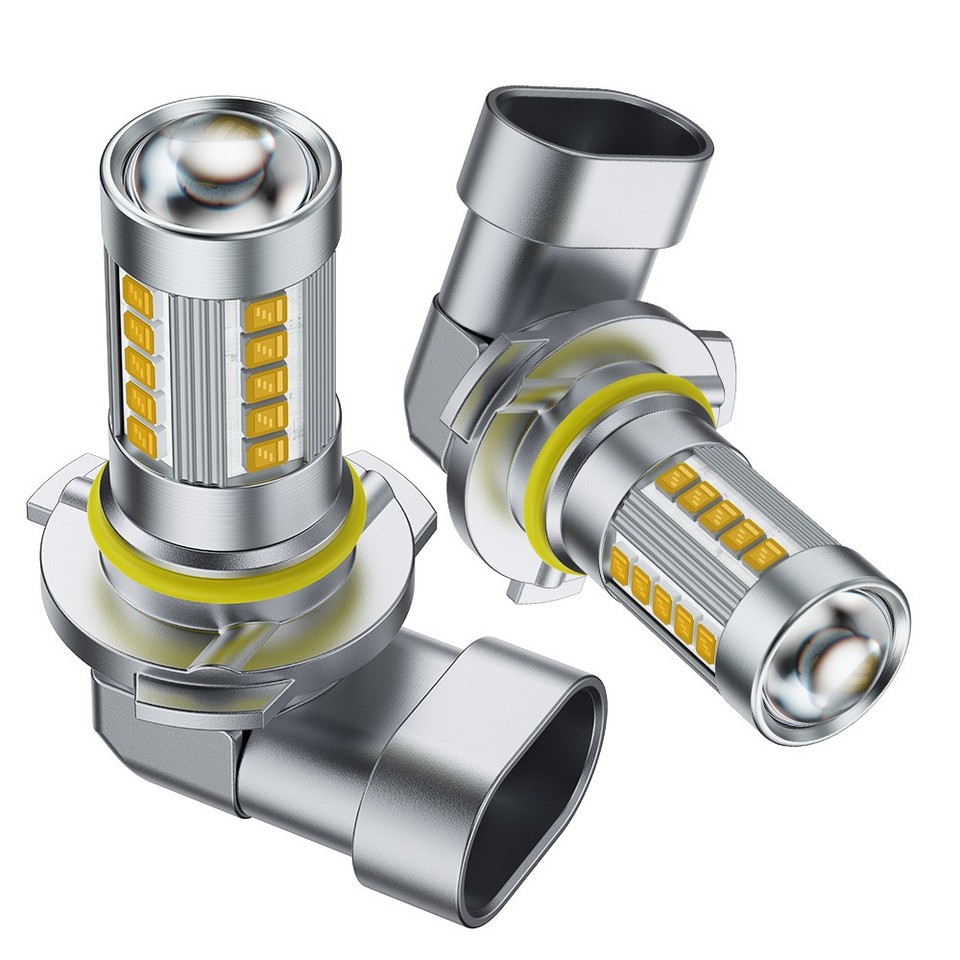 H10 LED Bulbs 3000K Golden Yellow Super Bright Fog Lights DRL Light ...