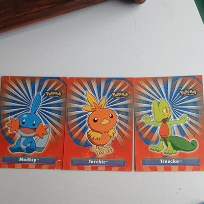 Pokémon Advanced Topps Trading Card Lot Mudkip Torchic Treecko 2003 ...