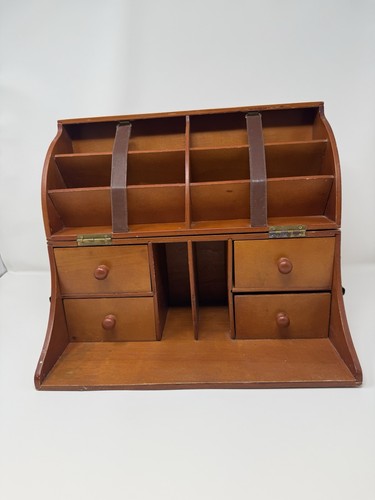 Portable Wooden Travel Lap Desk Vintage, Slanted for Writing Secretary ...