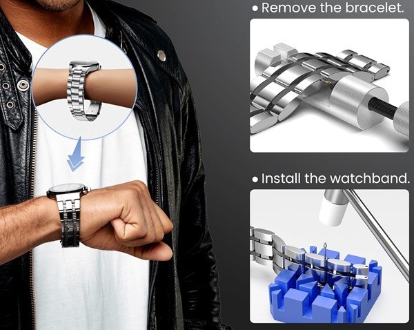 147 Pcs Watch Repair Kit Watchmaker Back Case Remover Opener Link Pin ...