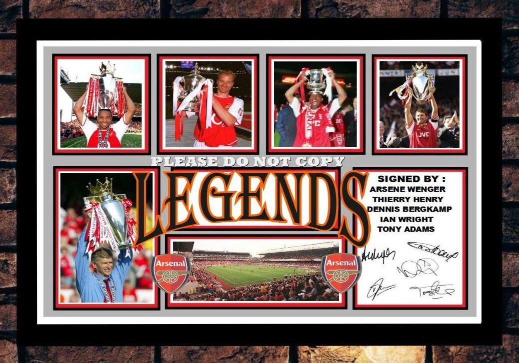 (620) arsenal legends Memorabilia signed photograph framed unframed ...