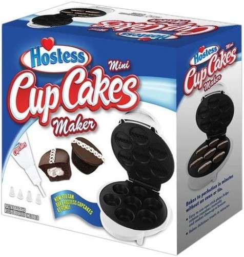 Hostess Mini Cup Cakes Maker Electric Machine & Recipe, Pastry Bag, 4 ...