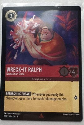 x1 Wreck-It Ralph - Demolition Dude - 104/204 - Rare - Cold Foil ...