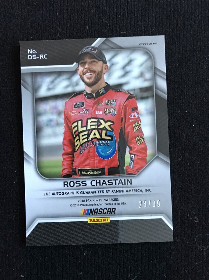 2018 Prizm NASCAR Racing Ross Chastain Driver Signatures Green Prizm ...
