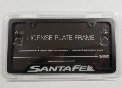 NEW 2005-2025 Santa Fe BLACK License Plate Frame, OEM Hyundai | eBay