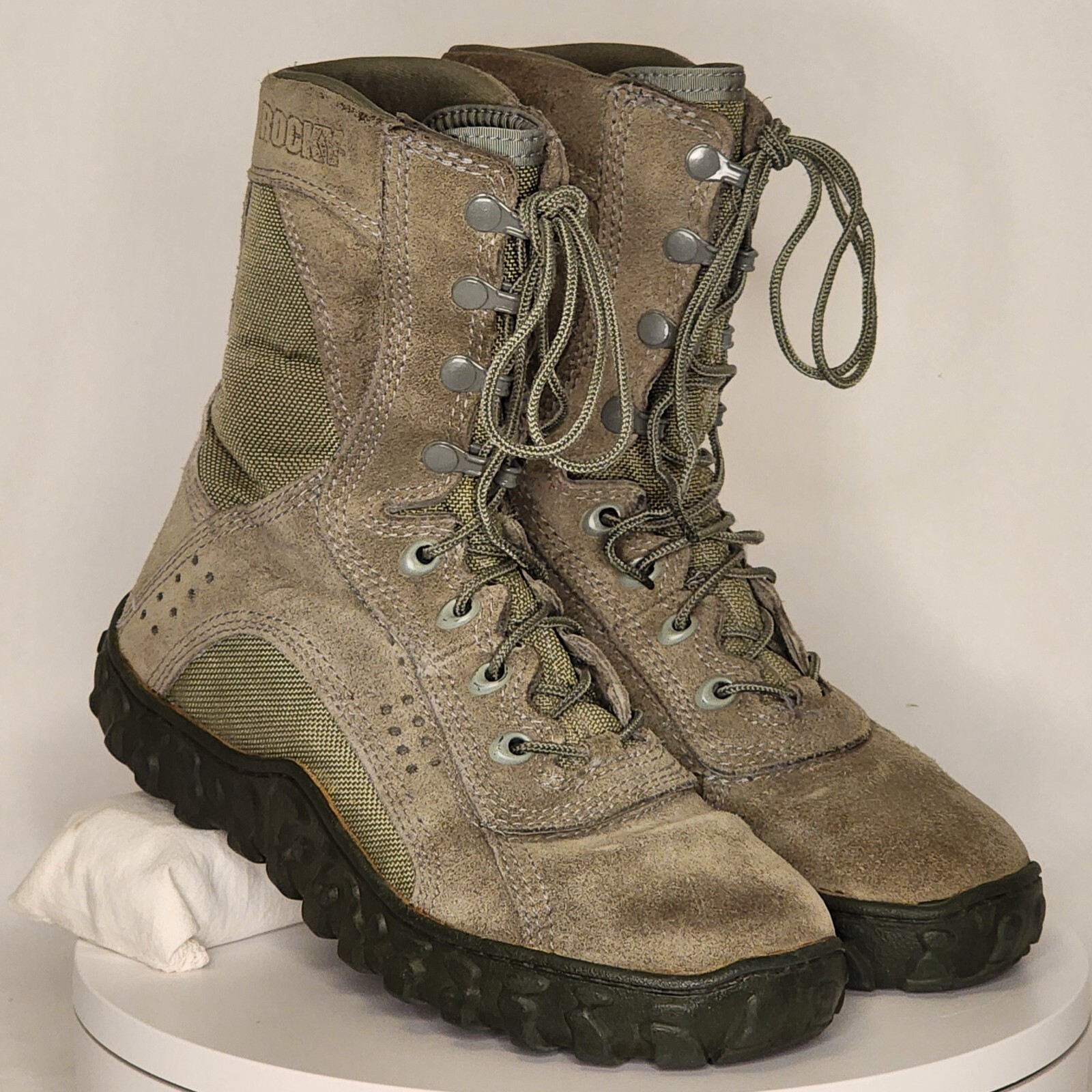 Rocky S2V-Special Ops Tactical Military Vibram Lace Up Boots Tan/Green ...