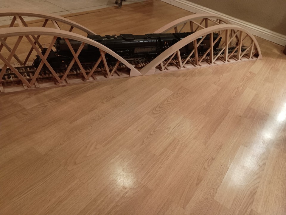 G Scale Double Arch Bridge 96"! Model Train Garden Trestle Use With USA ...