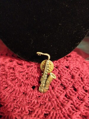 Vintage Brass JJ Saxophone Lapel/Hat Pin! Adorable! | eBay