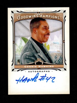 2013 Goodwin Champions CONNIE HAWKINS Pipers Suns SP Autograph NBA ABA ...