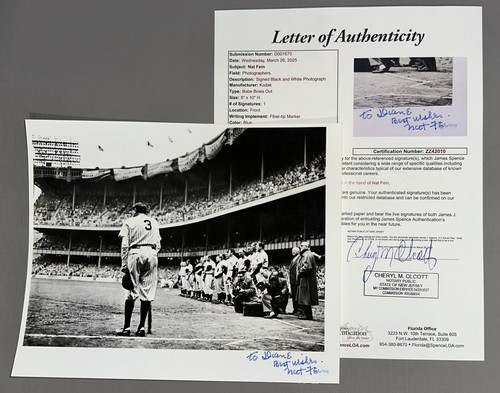 Babe Ruth Bows Out Signed 8x10 Photo - Nat Fein Pulitzer Prize Winner ...