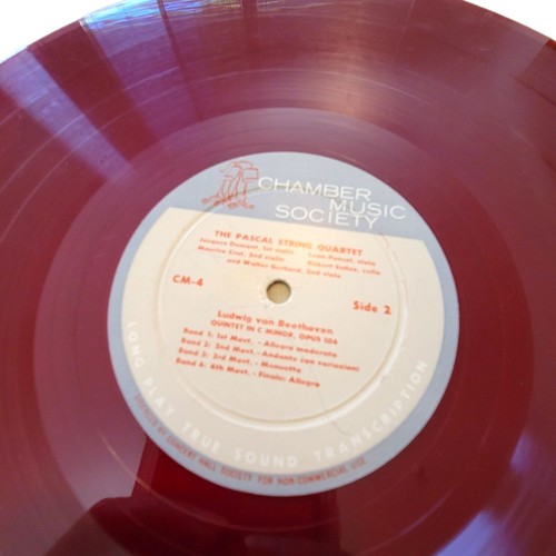 Chamber Music Society Pascal String Quartet Beethoven Red Vinyl 17055PR ...