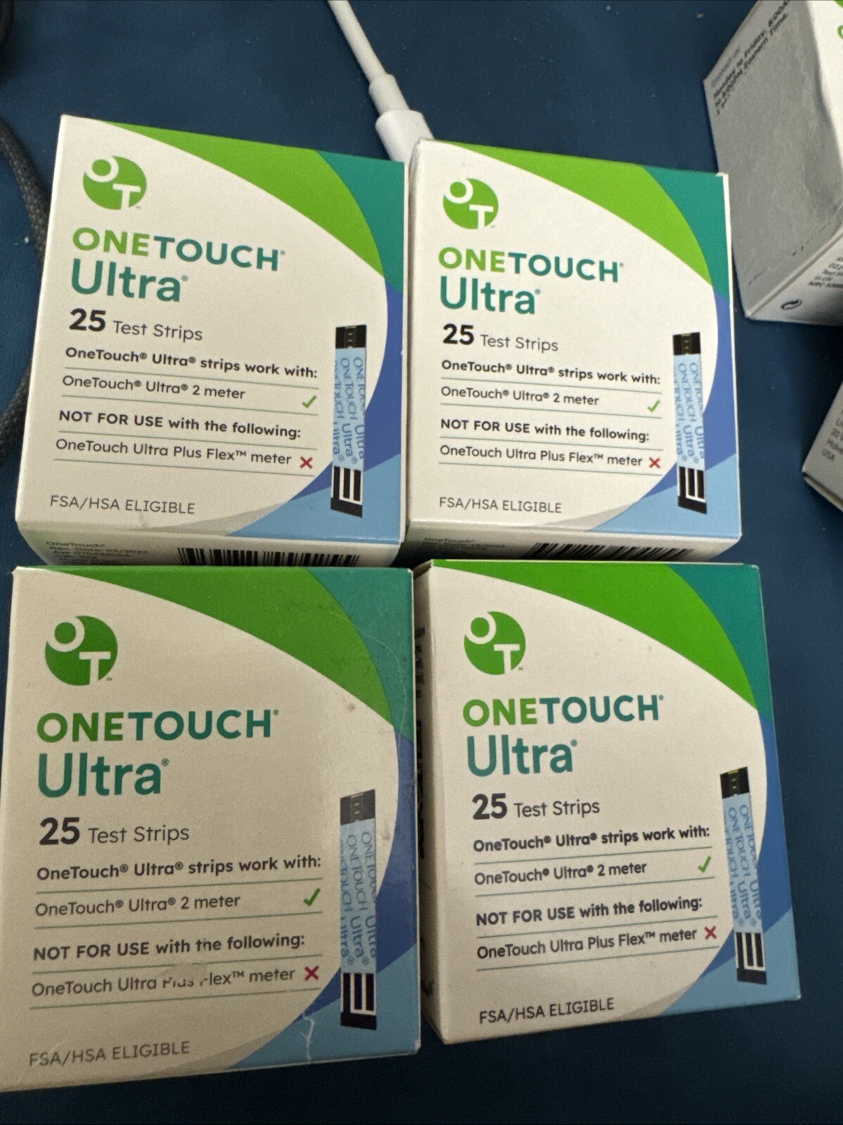 25 One Touch Ultra Blue Test Strips - 25 Count 11-2025 to2026 1 Box ...