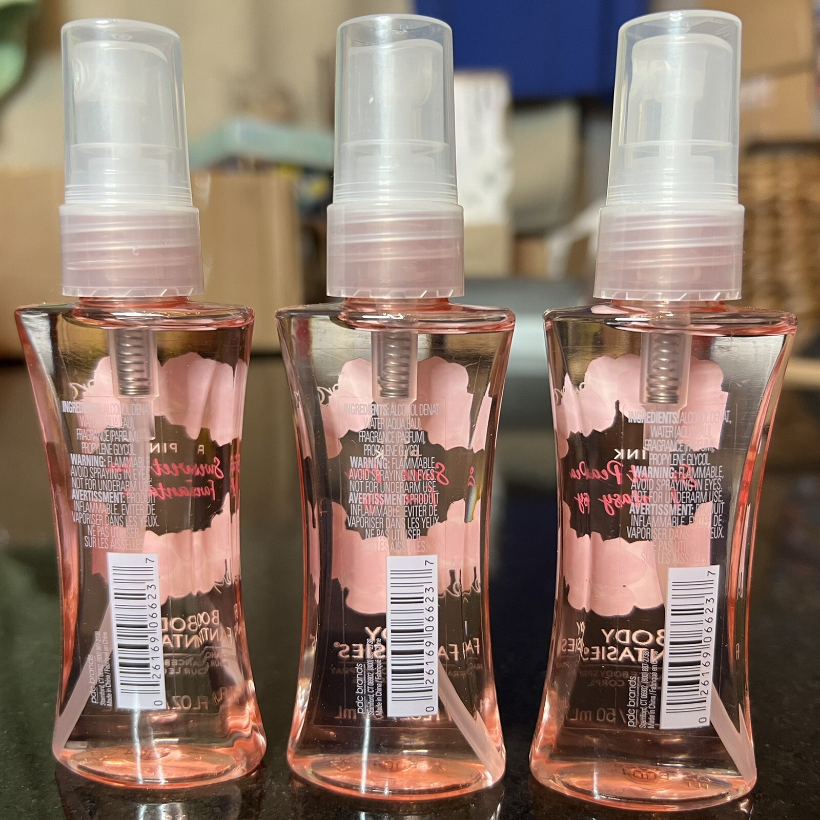 Body Fantasies Pink Sweet Pea Fantasy Body Mist Spray 1.7 oz Lot of 3 ...