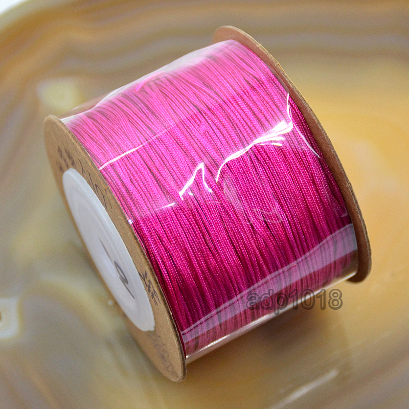 0.8mm Chinese Knot Nylon Cord Shamballa Macrame Beading Kumihimo String ...