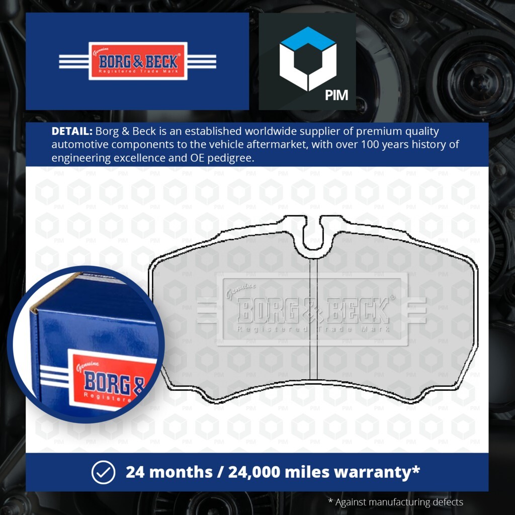 Brake Pads Set Fits IVECO Daily Mk3 3.0d Rear 05 to 06 F1ce0481b B&b ...