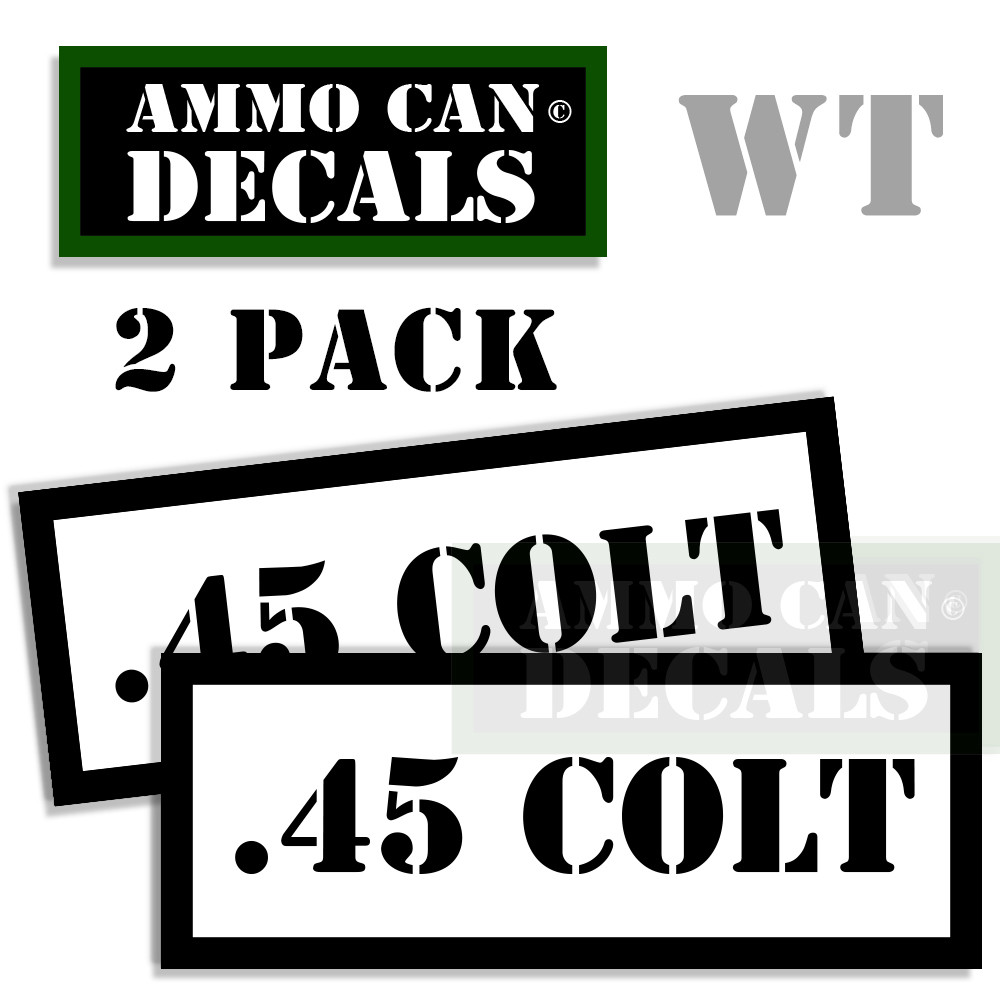 Ammo Can Labels 45 COLT Ammunition Case Stickers Ammo Can Decals 4 pack ...