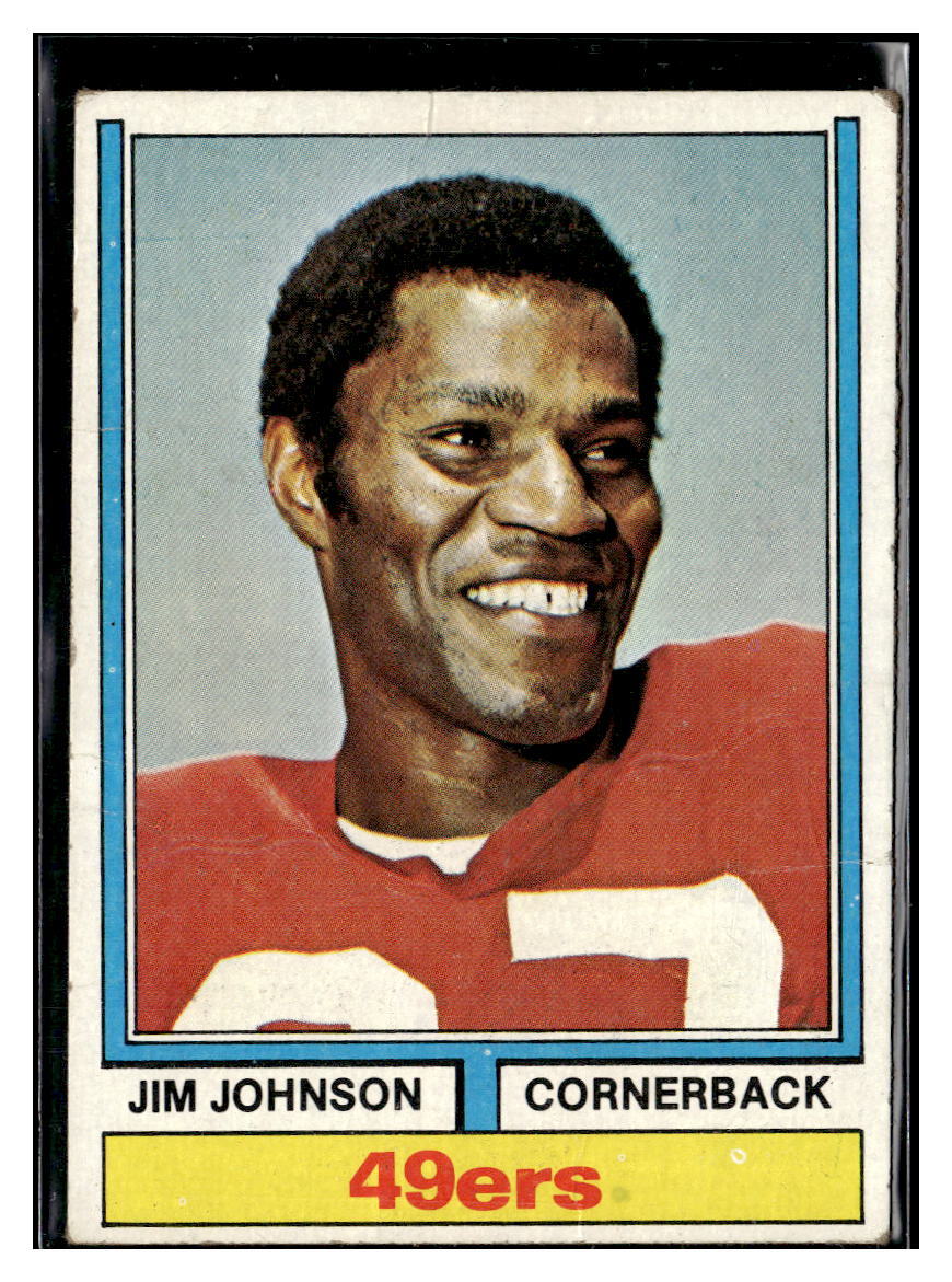 Jim Johnson 1974 Topps #430 San Francisco 49ers Hall of Fame | eBay