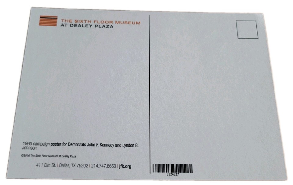 1960 Campaign Poster John F Kennedy Lyndon B Johnson Postcard Sixth ...