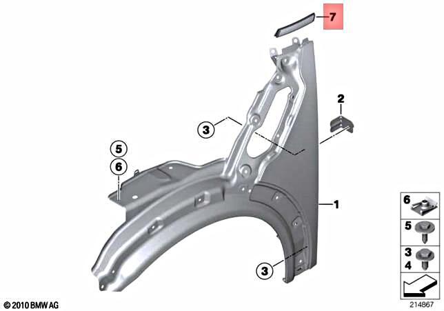 Genuine MINI Cooper JCW One R60 R61 Moulding Side Panel Front Right ...