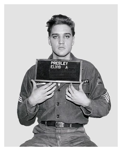 ELVIS PRESLEY ARMY MUGSHOT 1960 8X10 B&W PHOTO | eBay