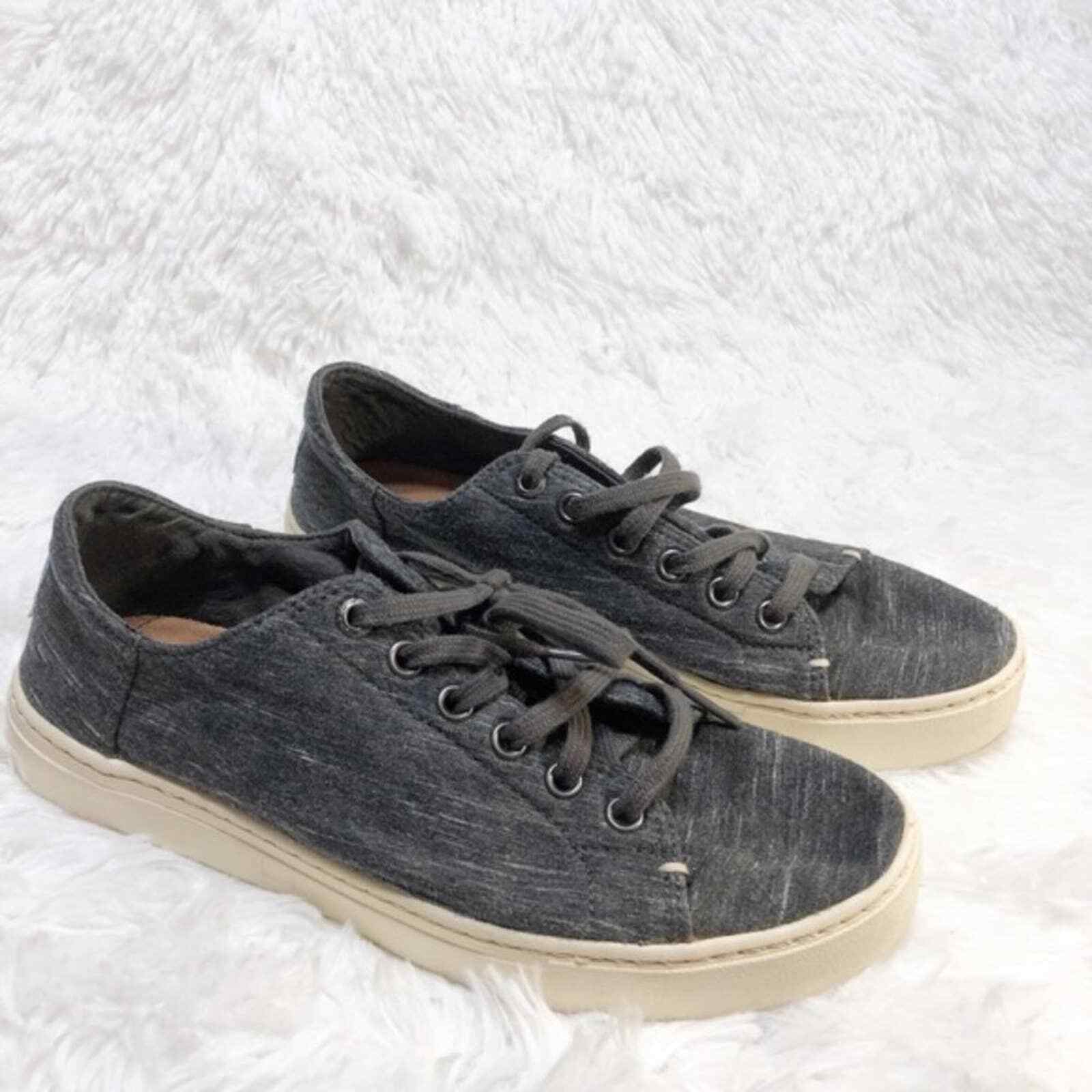 Toms Womens Shoes 6.5 Lenox Grey Chambray Sneakers Tennis | eBay