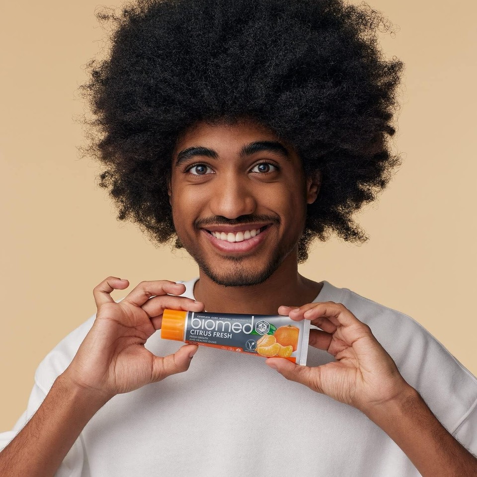 Biomed Citrus Fresh 97% Natural Toothpaste Fresh Breath, Healthy Gums ...