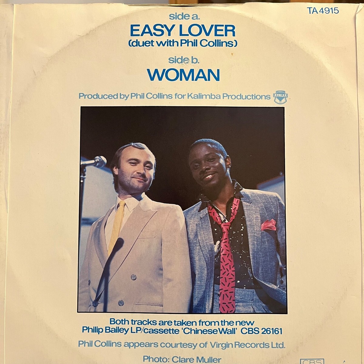 Easy Lover Phil Collins And Philip Bailey Easy Lover By Phil Collins