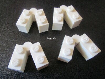 Lego 3830 3831 x4 Hinge 1x4 Swivel White Charnière Friends City Space ...