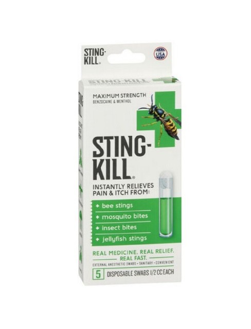 Sting Kill Disposable Swabs 5 Ct for The Treatment of Insect Stings for ...