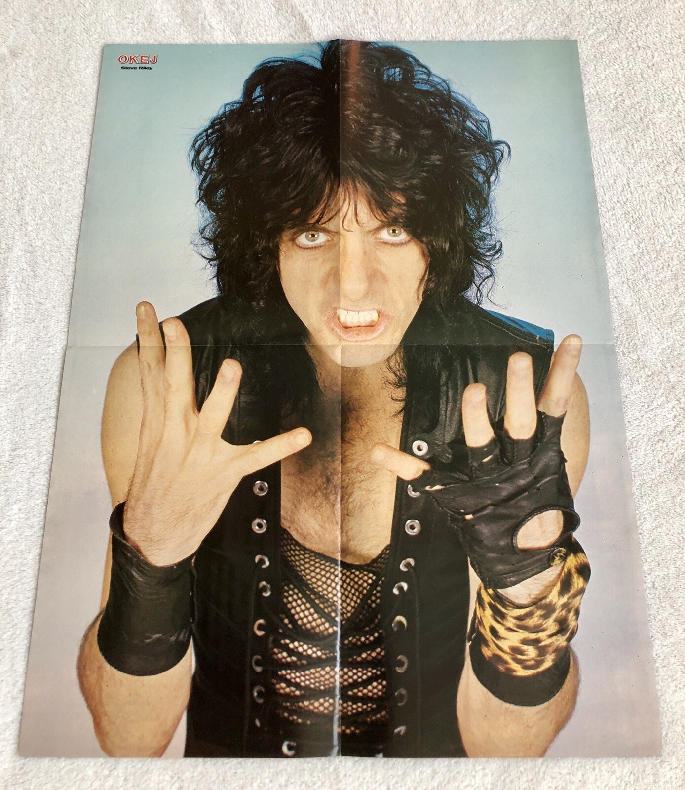 W.A.S.P. 1984 Steve Riley Lawless Swedish Poster Magazine OKEJ 1980 ...