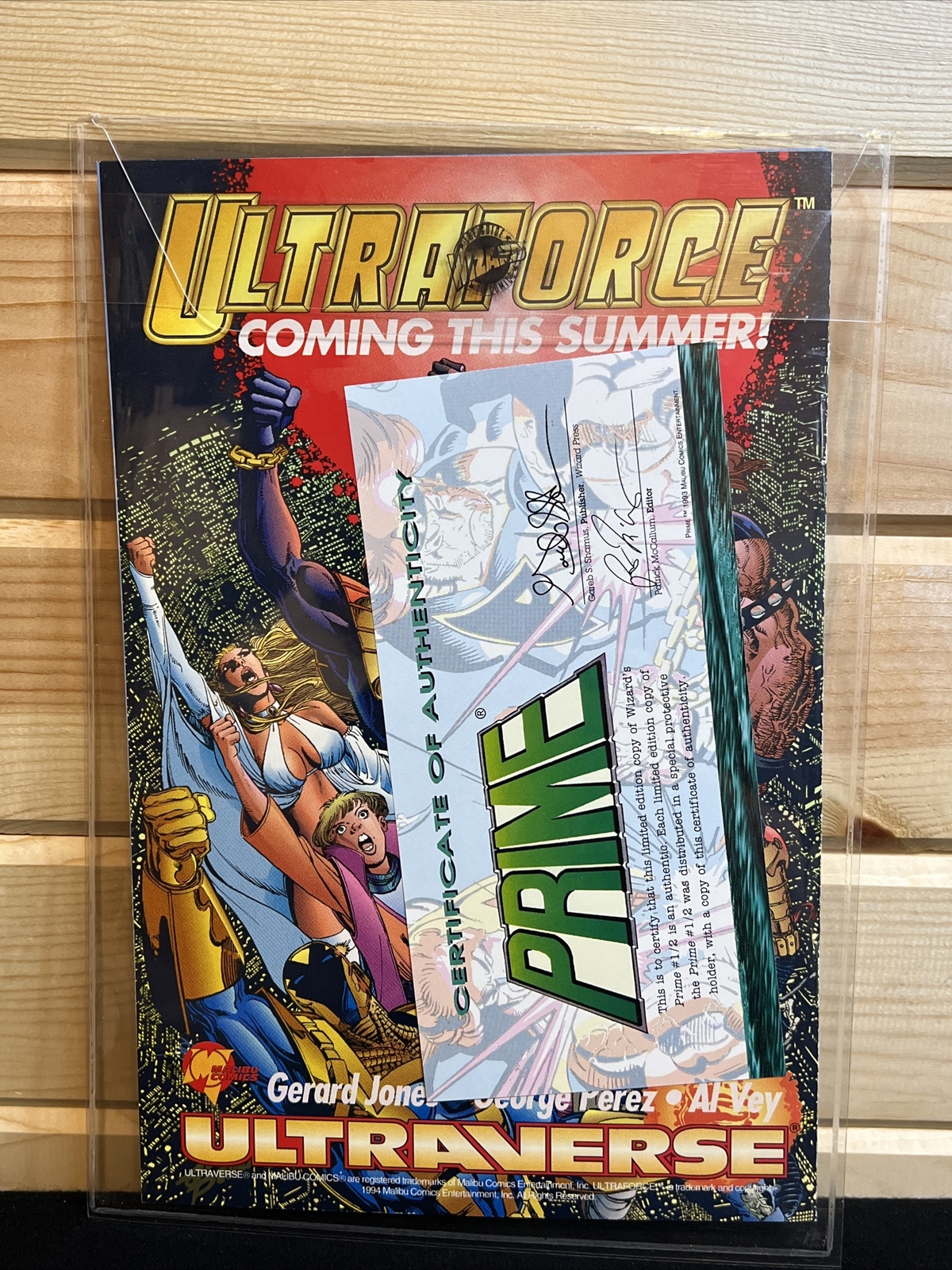 Malibu Comics Ultraverse Prime #1/2 1994 W/ COA Wizard Presents NM | eBay