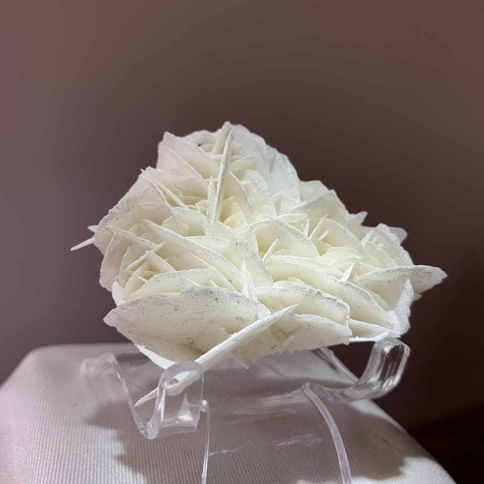 Natural rose calcite mineral white flower fluorescent pink #RFC15-USA ...