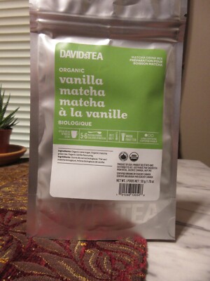 Davids Tea ORGANIC Vanilla MATCHA Green Tea 50g Sealed Low Caffeine | eBay