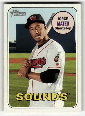 2018 Topps Heritage Minor League Jorge Mateo #29 Nashville Sounds | eBay
