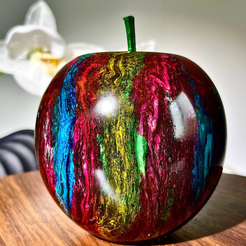 3.74LB Taiwan, China, China Natural Colorful Jade Apple Polishing Aura Healing | eBay