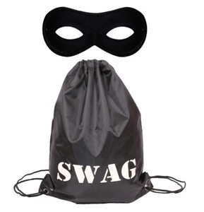 SWAG BAG & EYE MASK DRAWSTRING GANGSTA THIEF ROBBER BURGLAR BOOK DAY ...