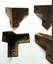 4x Industrial Antique Style Solid Brass Box Chest Corner Bracket, Brace ...