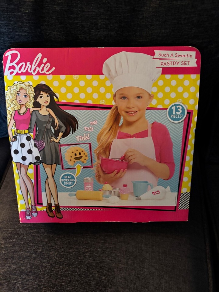 NEW YOU CAN BE A BAKER BARBIE SUCH A SWEETIE PASTRY SET PLAYSET MATTEL ...