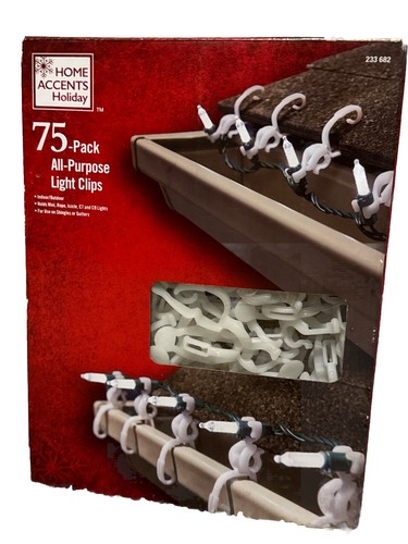 HOME ACCENTS HOLIDAY 75 PACK ALL-PURPOSE LIGHT CLIPS | eBay