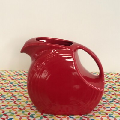 Fiestaware Scarlet Large Disc Pitcher Fiesta Red Water Pitcher | eBay