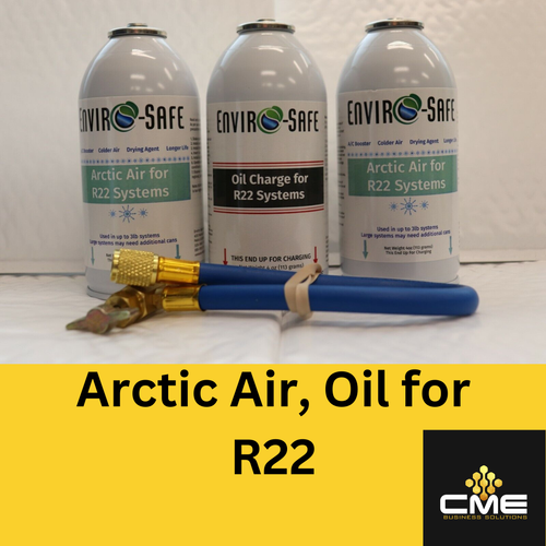 Envirosafe Arctic Air & Oil for R22, AC Coolant Support and brass hose ...