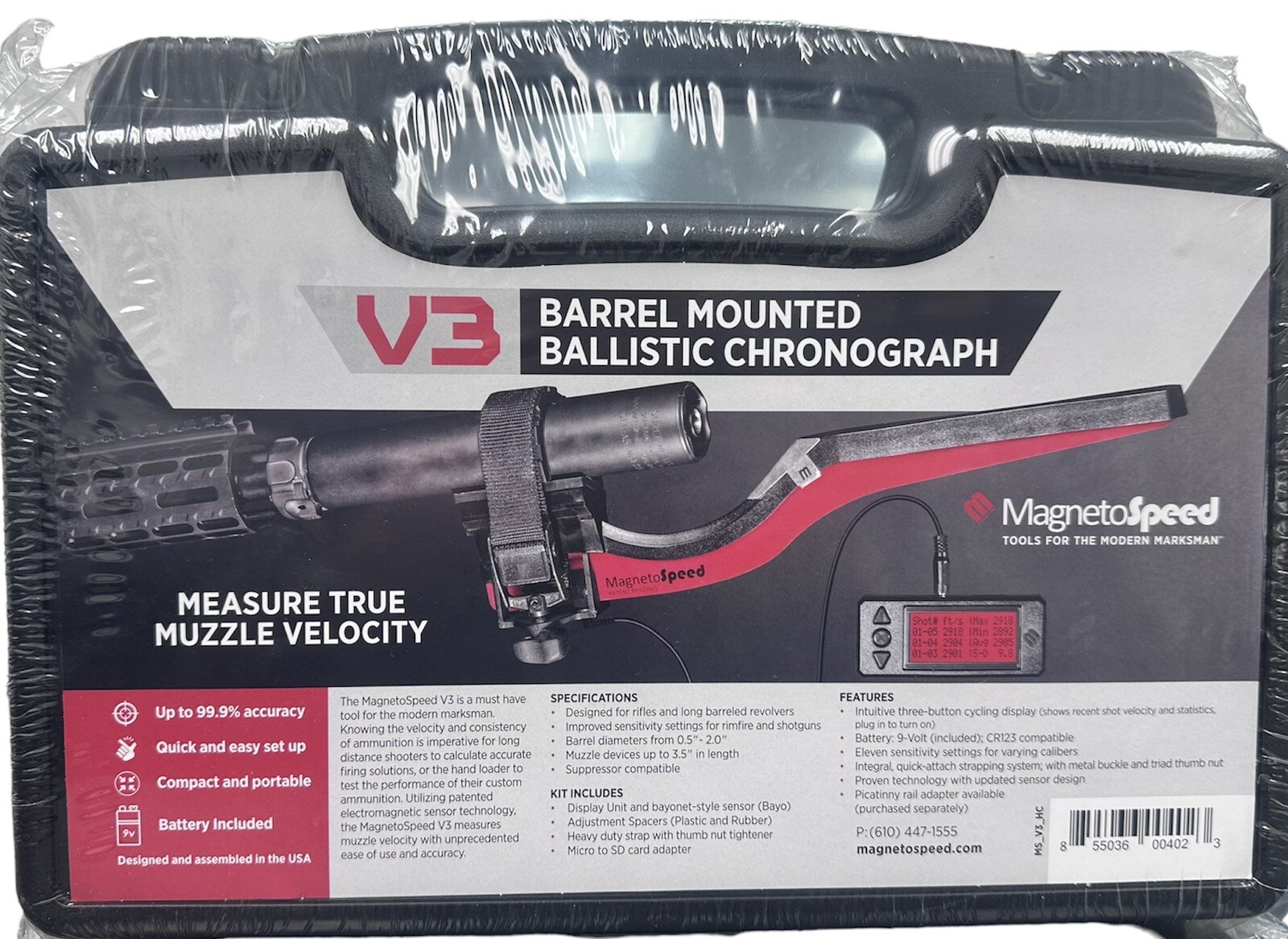 MagnetoSpeed V3 Chronograph Barrel Mount Msv3hc for sale online | eBay
