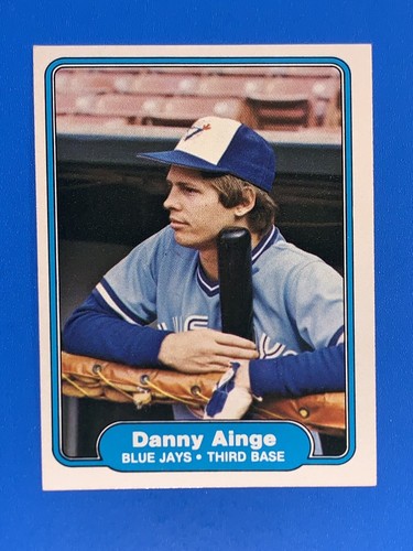 1982 Fleer Danny Ainge Baseball Card #608 Toronto Blue Jays Set Break ...