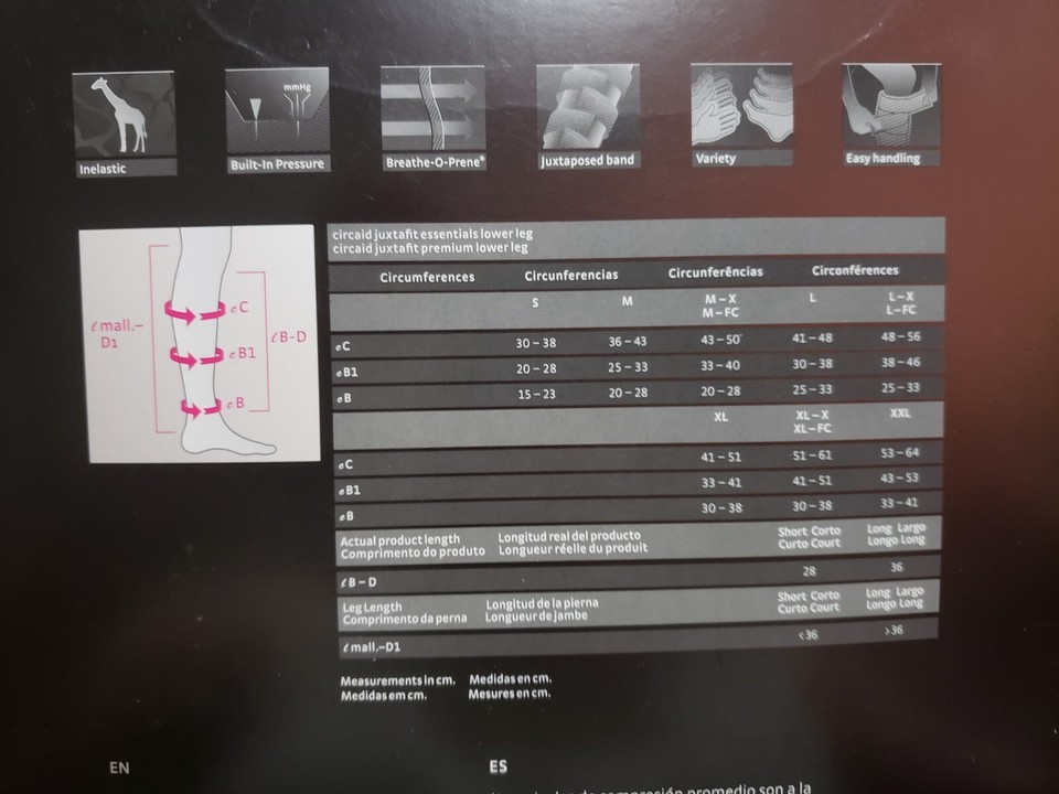 Lymphedema Adjustable Compression System Circaid JuxtaFit, Medium w/PAC ...