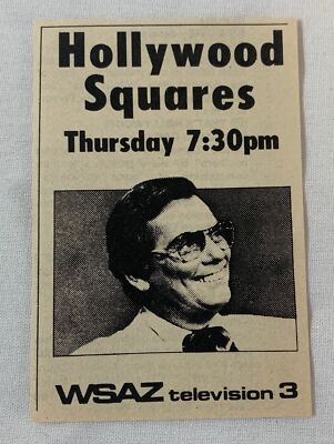 1978 small WSAZ tv ad ~ HOLLYWOOD SQUARES | eBay