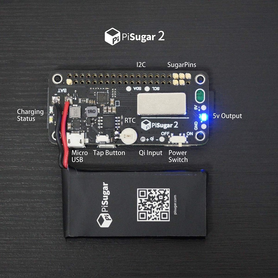 Pisugar2 Portable Pwnagotchi Module for Raspberry Pi-Zero W/WH Model ...