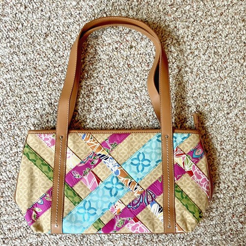Relic by Fossil Shoulder Bag Purse Colorful Floral Fabric Sashes Boho ...