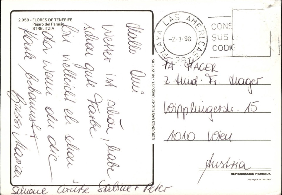 Bird of Paradise Tenerife Canary Islands vintage postcard b472 | eBay