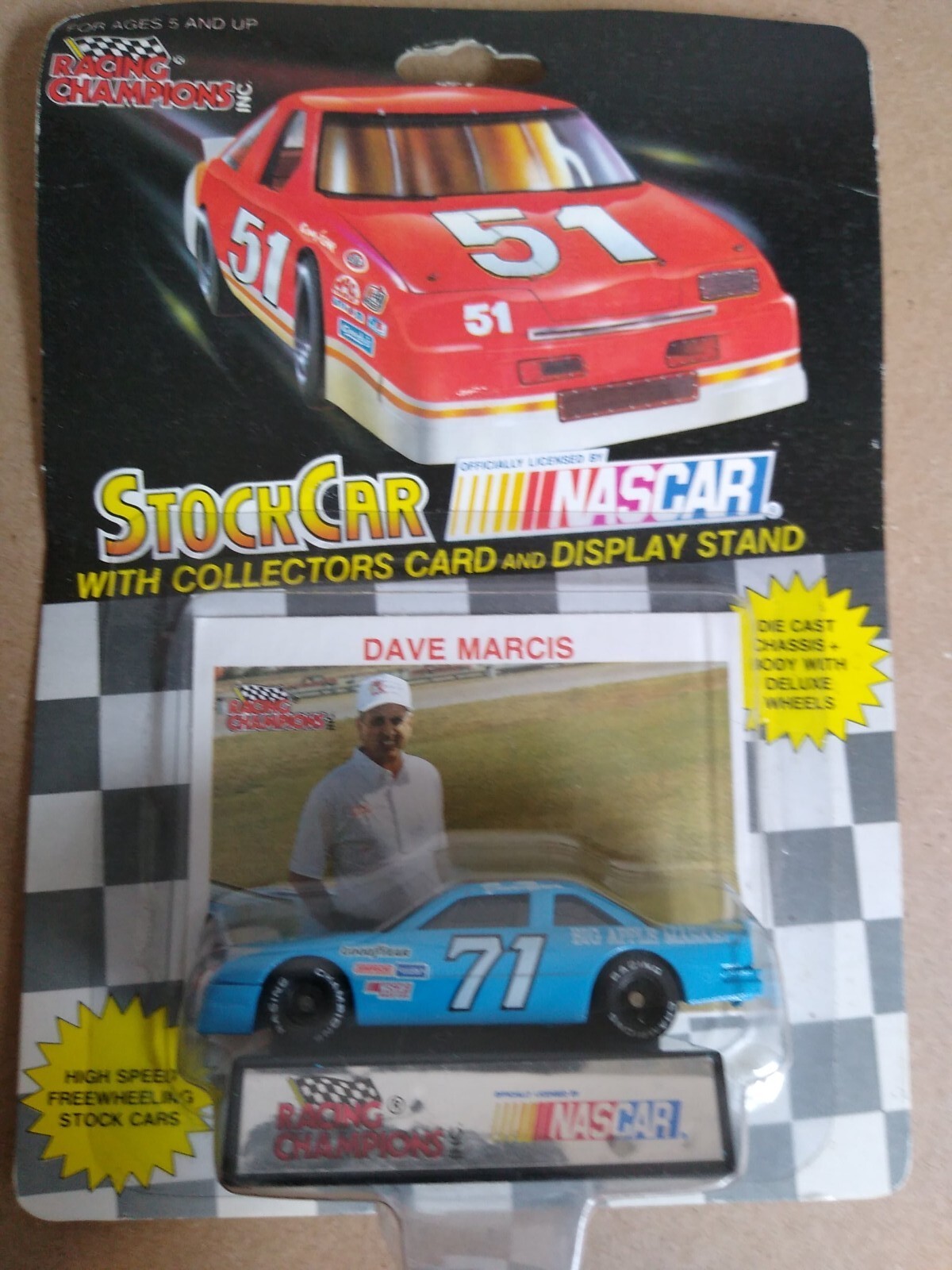 1991 Dave Marcis #71 Racing Champions 1/64 Chevrolet with Stand and ...