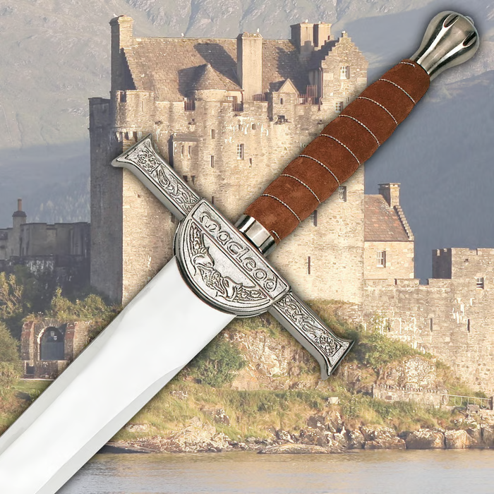 40" Scottish Highlander Connor Macleod Broad Sword with Leather Sheath ...